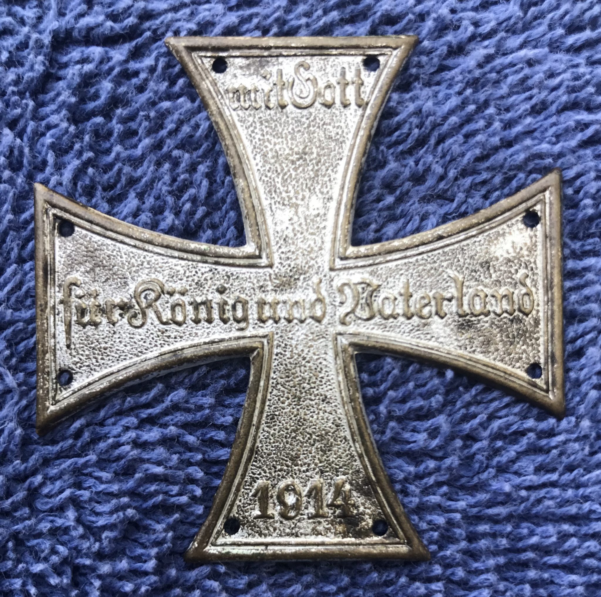 German WW1 Landsturm Cross - Old Militaria